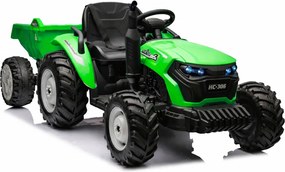 LEAN CARS Akumulátorový traktor HC-306 s přívěsem, světle zelený, 24 V