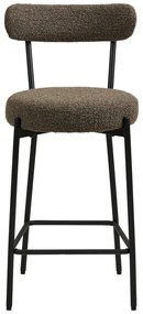 Hnědá čalouněná barová židle (výška sedáku 65 cm) Badalona – House Nordic