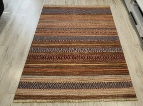 HU Vícebarevný moderní koberec Banco 1049 – hnědý Rozměr: 60x110 cm