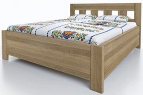 Vlastní výroba Dubová postel Erika s úložným prostorem