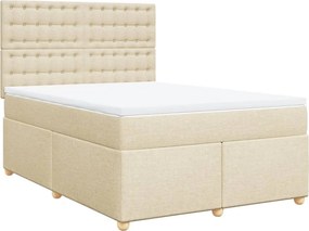 Box spring postel s matrací krémová 140x200 cm textil 3293622
