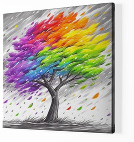 Obraz na plátně - Strom života Silné větry FeelHappy.cz Velikost obrazu: 100 x 100 cm