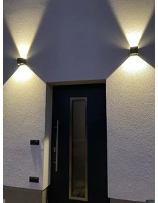 LED Venkovní nástěnné svítidlo 2xLED/3W/230V IP54 antracit