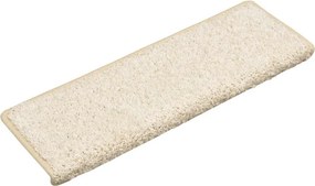 Schodové rohože 10 ks 65 x 21 x 4 cm bílé s obdélníkovým okrajem 149827