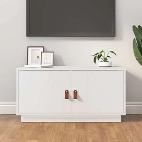 vidaXL TV skříňka 80 x 34 x 40 cm masivní borové dřevo [818231] Barva: Bílá