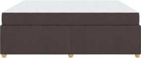 Rám postele s matrací Tmavě hnědá 180 x 200 cm textil 3399373