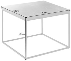 Designový konferenční stolek Haines 60 cm vzor antracitový mramor