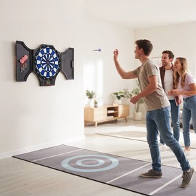 SPORTNOW Elektronický šipkový terč s 12 šipkami a náhradními hroty, šipkový automat s LCD displejem pro 8 hráčů | Aosom.de