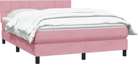 Box spring postel s matrací růžová 160x210 cm samet 3316220