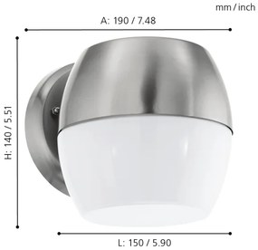 Eglo 95982 - LED Venkovní nástěnné svítidlo ONCALA LED/11W IP44