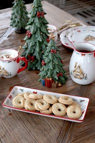 Vánoční keramický podnos Chalet de Noël – 28*12*3,5 cm