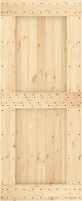 vidaXL Posuvné dveře s kováním 85 x 210 cm masivní borové dřevo [3203262]