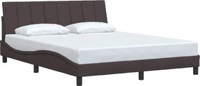 Rám postele bez matrace Hanko tmavě hnědý 160 x 200 cm textil 3310401