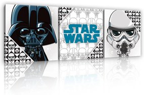 Postershop Obraz na plátně: Mini Darth Vader & Stormtrooper - set 3ks 25x25cm