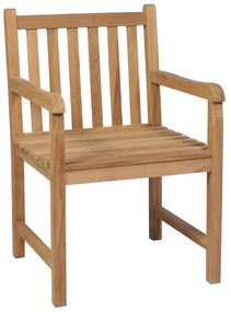 Zahradní židle 8 ks s krémovými poduškami masivní teak,  3073075