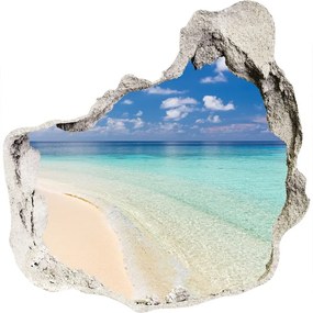Wallmuralia Samolepící nálepka Pláž na Maledivách 75x75 cm