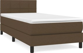Box spring postel s matrací tmavě hnědá 80x200 cm textil 3140012