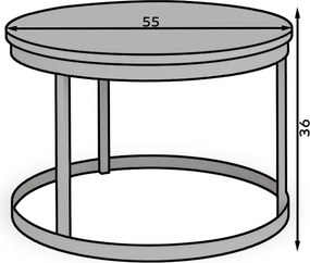ADRK Furniture Konferenční stolek RINEN