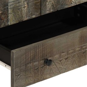 Skříň Highboard 60X33X110 Cm Masivní Mangovníkové Dřevo