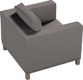 Potah na křesko IKEA Karlanda, krátký barva šedá látka pletený vzor