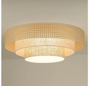 Duolla - LED Stropní svítidlo LUNETA LED/26W/230V pr. 60 cm 4000K ratan/béžová