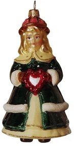 Vánoční figurka panenka se srdcem