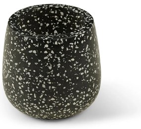 Tmavě šedý květináč Bonami Selection Terrazzo, ø 15 cm