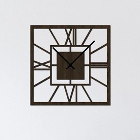 dřevo života Nástěnné hodiny SQUARE Zvolte barvu dekoru: Wenge, Zvolte velikost hodin (cm): 50x50, Barva ručiček: Černé