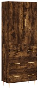 Skříň highboard kouřový dub 69,5 x 34 x 180 cm kompozitní dřevo,  3195840