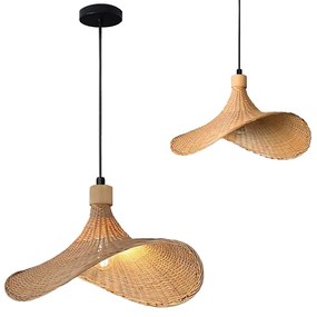 Toolight Toolight, bambusové závěsné svítidlo 30cm 1xE27 APP1642-1CP, přírodní hnědá-černá, OSW-05140