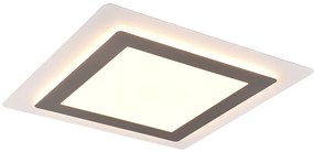 TRIO 641510207 MORGAN stropní svítidlo SMD LED 450x450mm 46W/6000lm 2700-6500K matný nikl, stmívatelné, dálkový ovladač Stropní svítidla a stropnice
