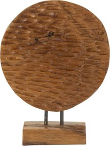 Dekorativní soška Coin 40 cm z masivu hnědá