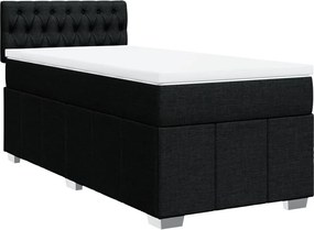 Box spring postel s matrací černá 90x190 cm textil 3286932