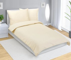 Bellatex Krepové povlečení Béžová 140x220 cm, 70x90 cm