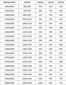 Mexen Exo, posuvné sprchové dveře 110 cm, čiré sklo, zlatá, 8151-110-000-50-00