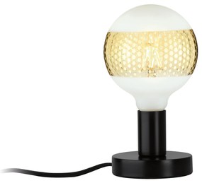 Paulmann 79758 Neordic Haldor, černá stolní lampa s přiznanou žárovkou, 1x20W E27