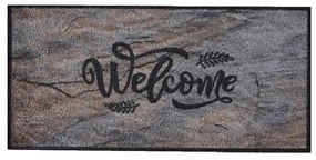 Vnitřní čistící pratelná vstupní rohož FLOMA Welcome - 40 x 80 x 0,8 cm