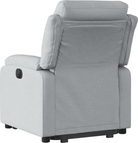 Zvedací polohovací křeslo světle šedé textil 3204980