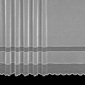 Mantis žakárová záclona 645 /601 vzorované pruhy, bordura, výška 160cm (v metráži)