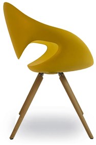 TONON - Židle MOON Soft Touch, dřevěná podnož