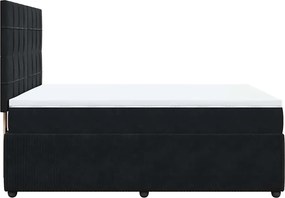 Box spring postel s matrací černá 140 x 190 cm samet 3294636