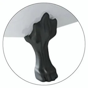 Besco Akrylátová volně stojící vana Otylia Glam S 160x77 (170x77) s přepadem Barva: Bílá/stříbrná, Rozměry (cm): 170x77, Varianta: s přepadem, nohy: BÍLÉ