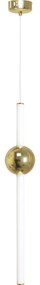 Toolight - LED stropní lampa závěsná 60cm 12W APP476-CP, bílá-zlatá, OSW-00608