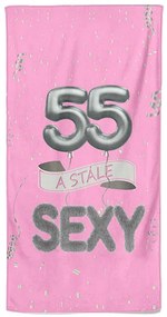 Osuška Stále sexy – růžová (věk: 55, Velikost osušky: 100x170cm)
