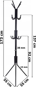 Stojanový věšák PABLO - černý