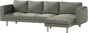 Potah na pohovku IKEA Norsborg 4-místná se šezlongem barva šedá látka pletený vzor