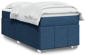 Box spring postel s matrací modrá 90x200 cm textil 3285448