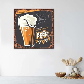 Gario Obraz na plátně Pivní cedule Rozměry: 30 x 30 cm