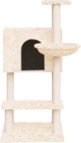 Škrabadlo pro kočky se sisalovými sloupky krémové 108,5 cm 171597