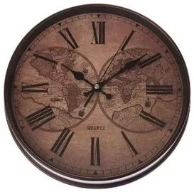 Nástěnné hodiny Globe, pr. 31 cm, plast